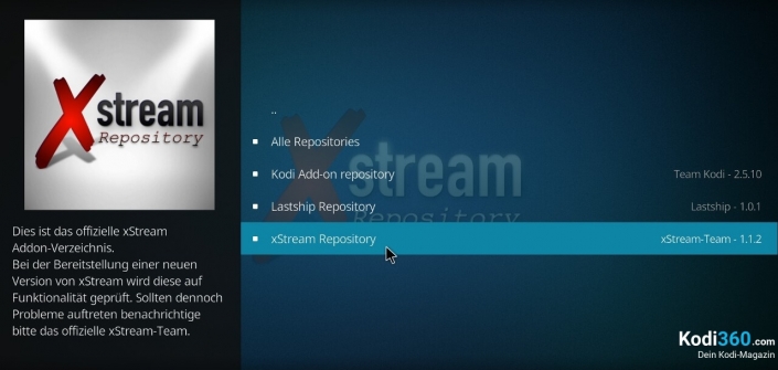 XStream - für ein spannendes Stream-Erlebnis auf Kodi