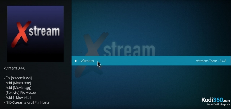 XStream - für ein spannendes Stream-Erlebnis auf Kodi