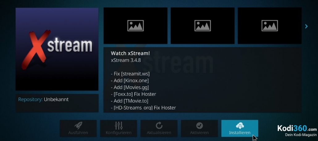 XStream - für ein spannendes Stream-Erlebnis auf Kodi
