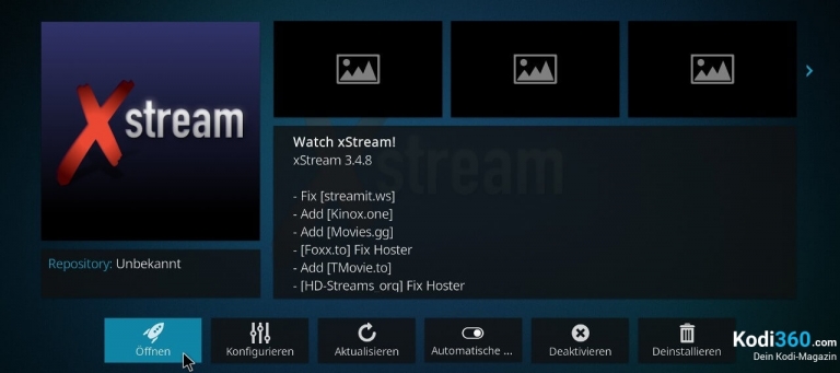 XStream - für ein spannendes Stream-Erlebnis auf Kodi
