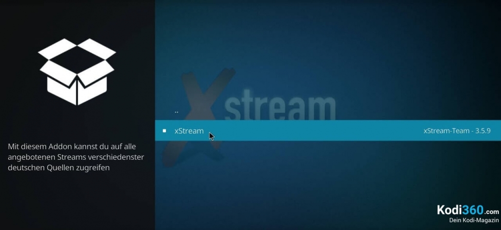 XStream - für ein spannendes Stream-Erlebnis auf Kodi
