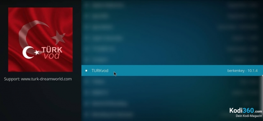 Turkvod - Türkischer Streamingspaß über Kodi